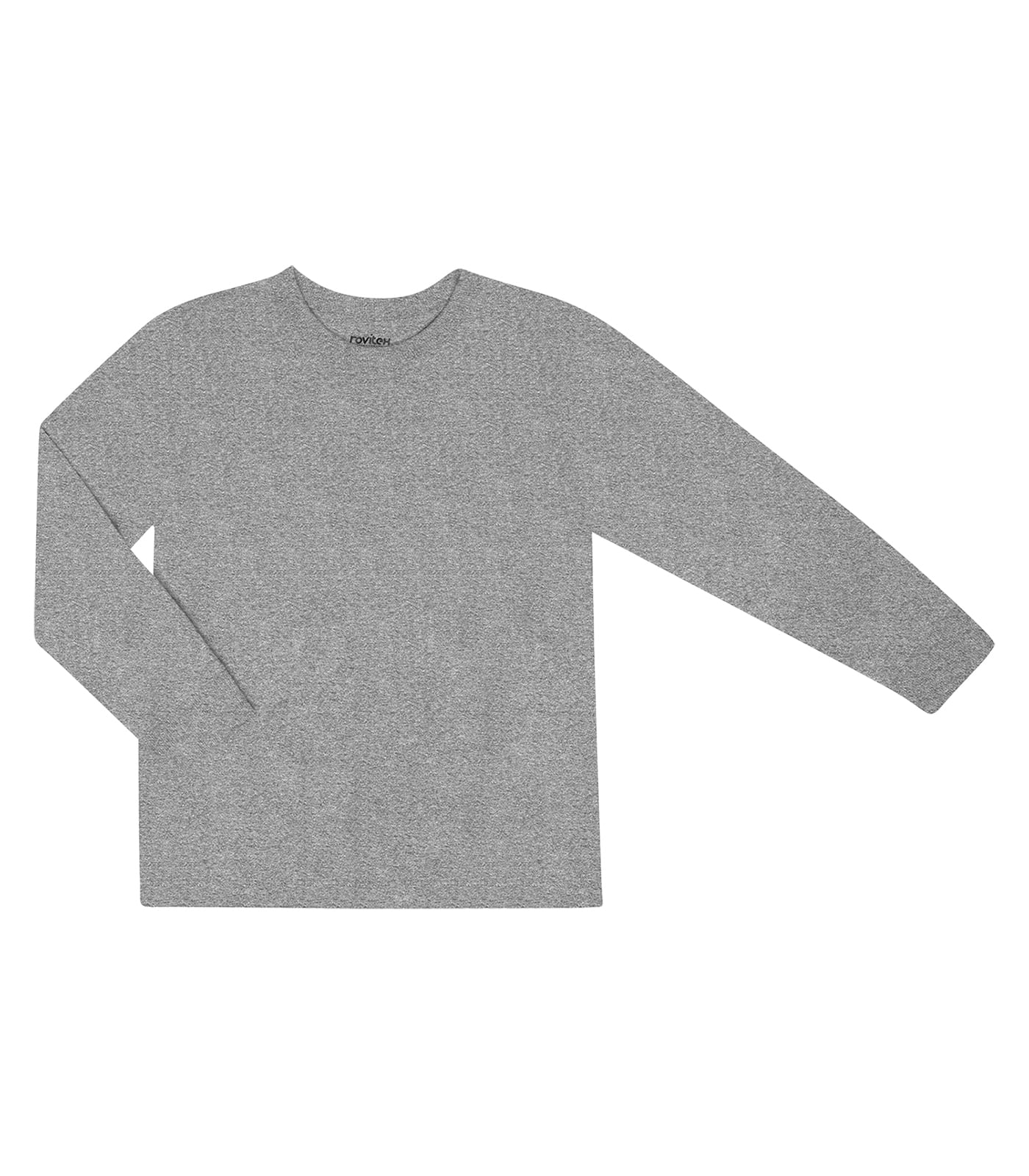 Camiseta Manga Longa Básica Rovitex Kids Cinza - Moda feminina e ...