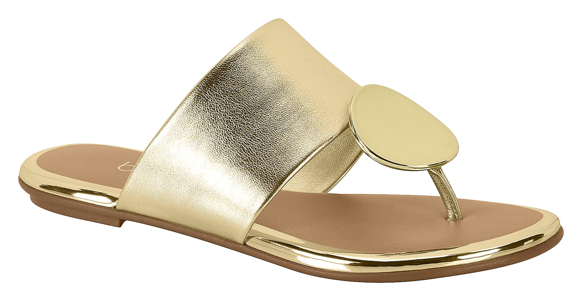 Sandália Flats Beira Rio Dourada Feminino - Moda feminina e Masculina ...