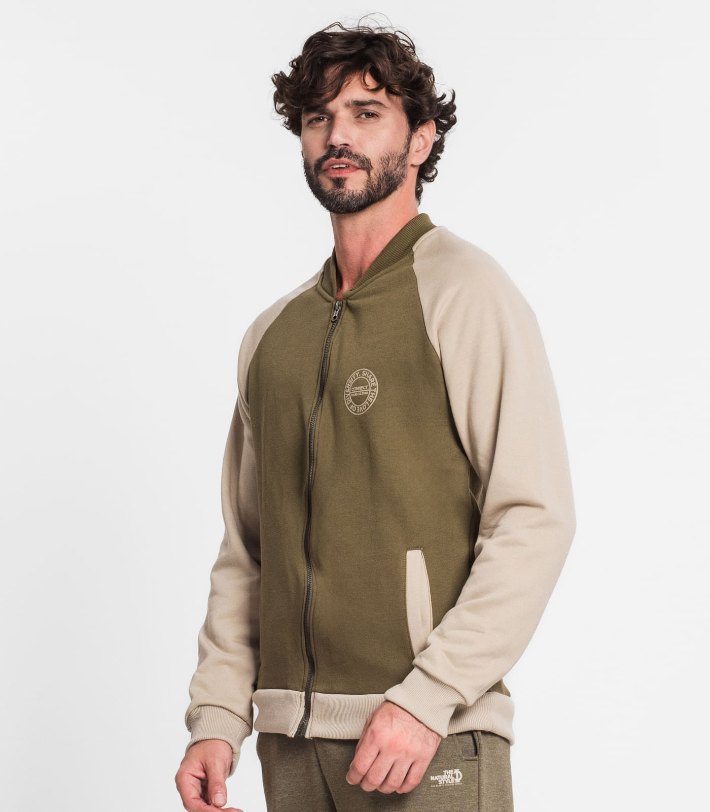 Jaqueta Masculina Moletom Diametro Verde