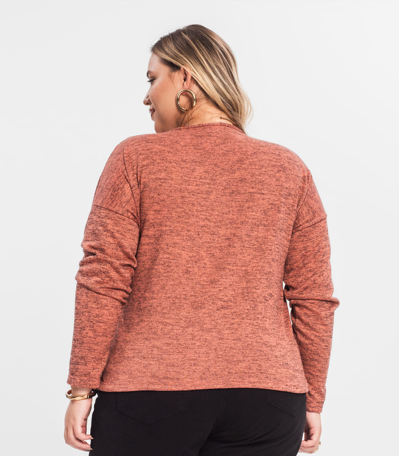 Blusa Feminina Plus Infinita Cor Laranja - Moda feminina e Masculina ...