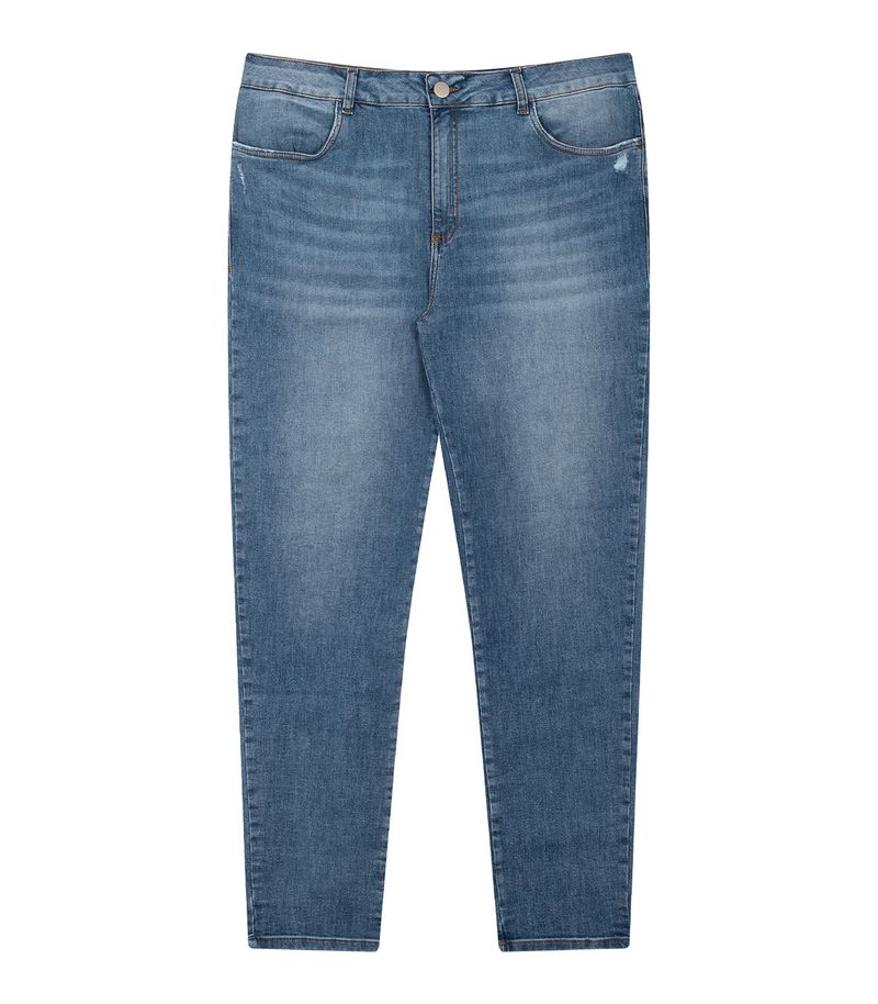 Calça Jeans Feminina Plus Size Secret Glam Azul
