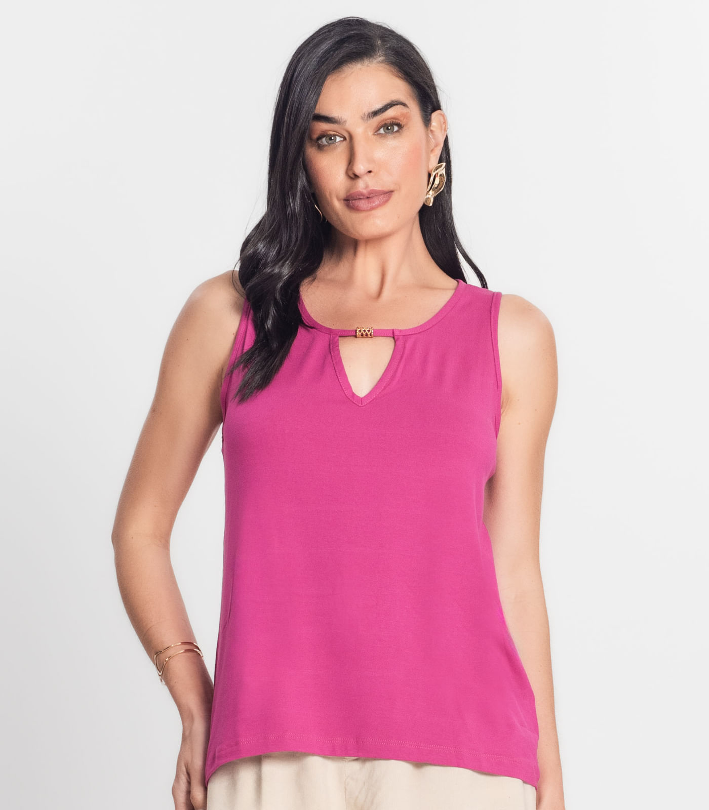 Blusa Feminina Lisa Infinita Cor Rosa