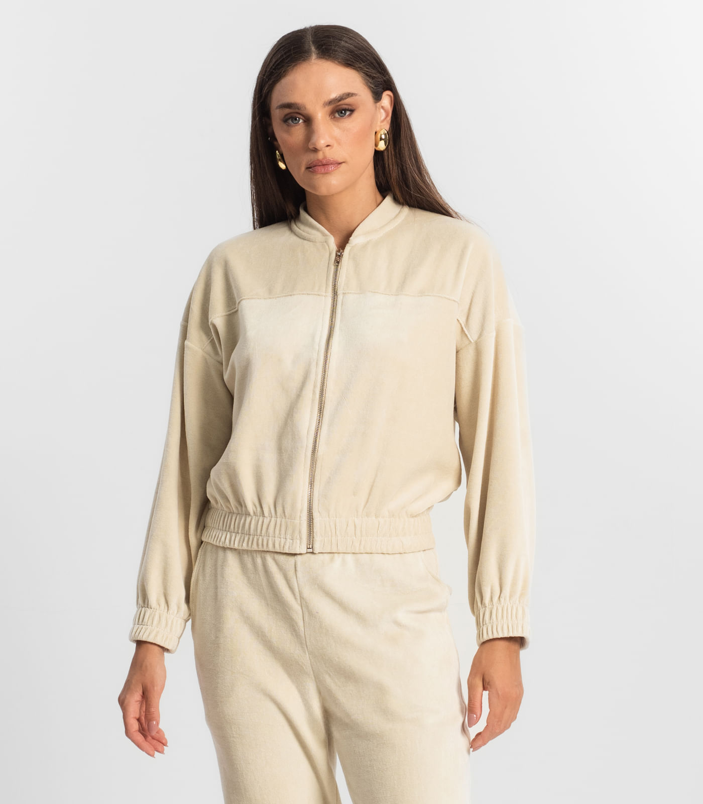 Conjunto Jaqueta com Calça Plush Endless Bege - Endless