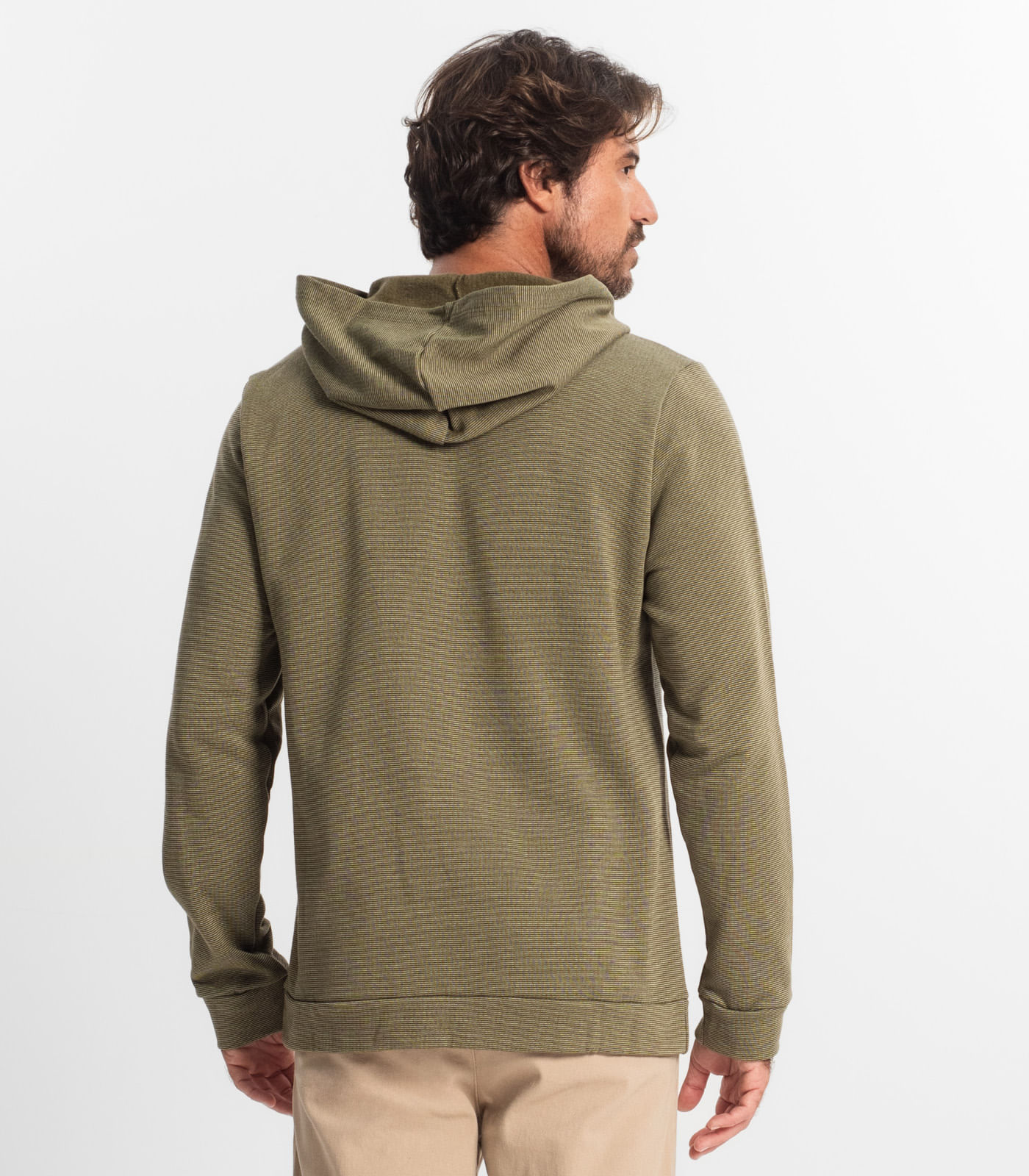 Blusão Masculino Moletom Com Capuz Diametro Verde