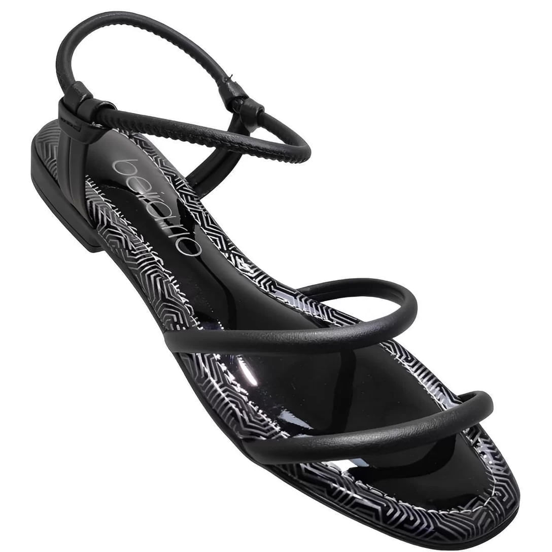 Sandália Flats Beira Rio Preta Feminino - Moda feminina e Masculina ...