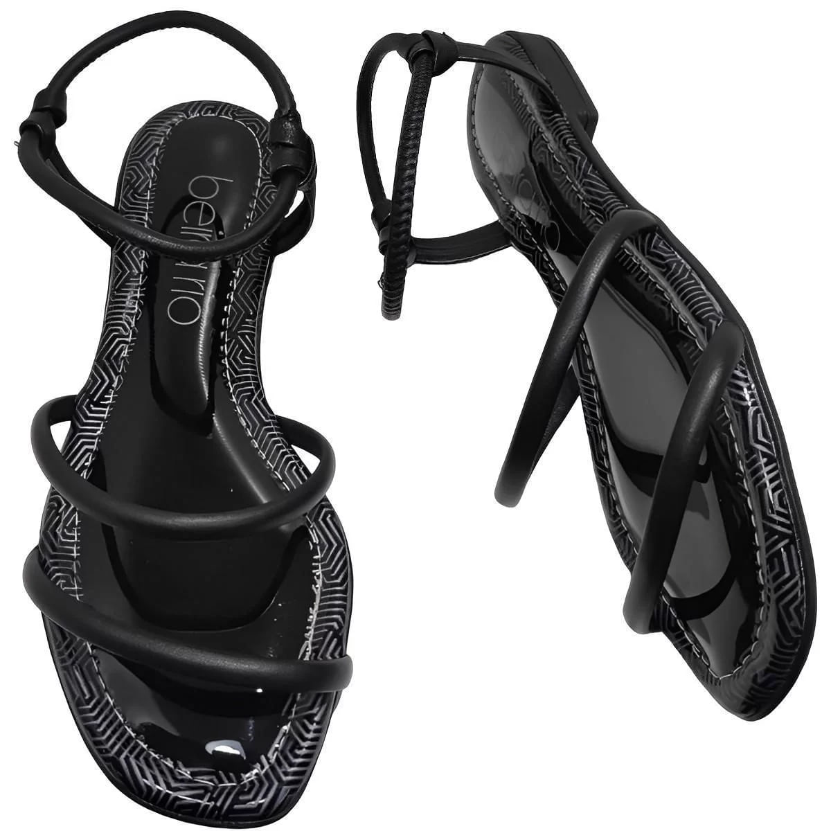 Sandália Flats Beira Rio Preta Feminino - Moda feminina e Masculina ...