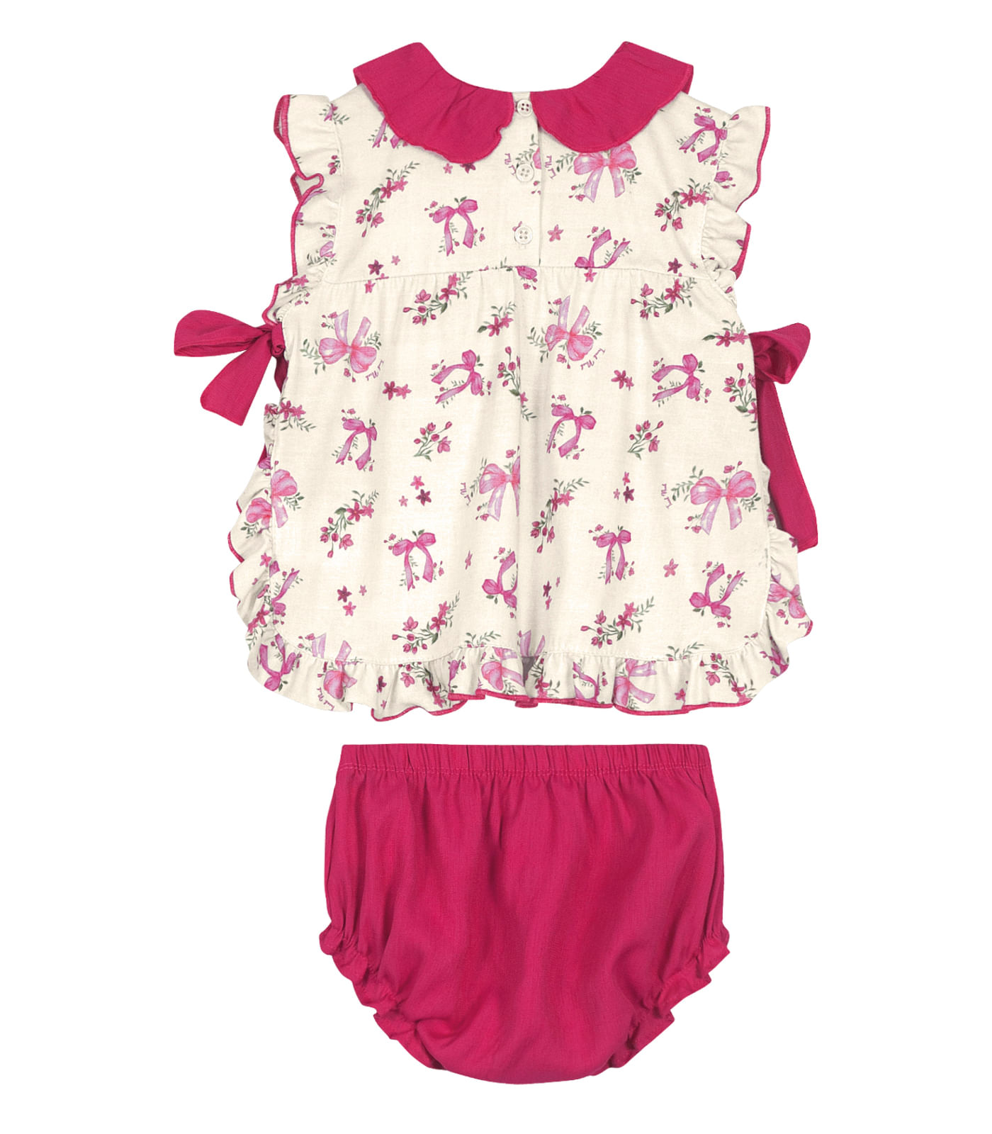 Conjunto Bata Com Calcinha E Laço Trick Nick Bege